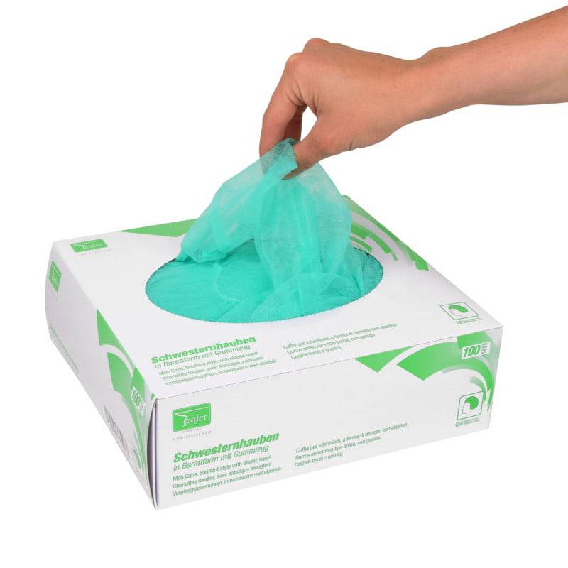 Medical Mob Caps || Green || Pack of 100 – ZEDMED-UK LTD