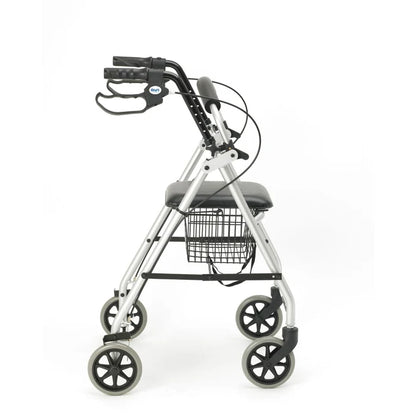 Rollator with Seat || Lightweight and Foldable || Silver Grey – ZEDMED ...