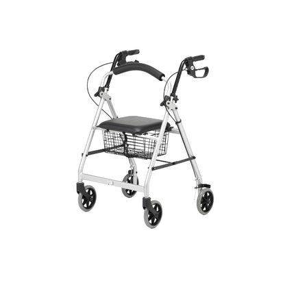 Rollator with Seat || Lightweight and Foldable || Silver Grey – ZEDMED ...